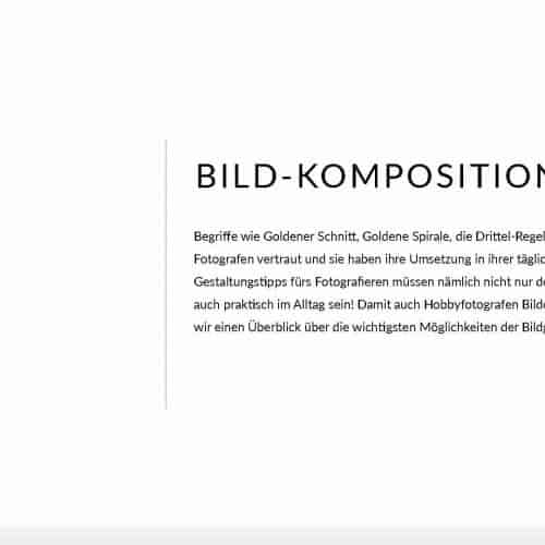 Grundlagen Bildgestaltung / Bildkomposition / Lichtsituationen in der ...